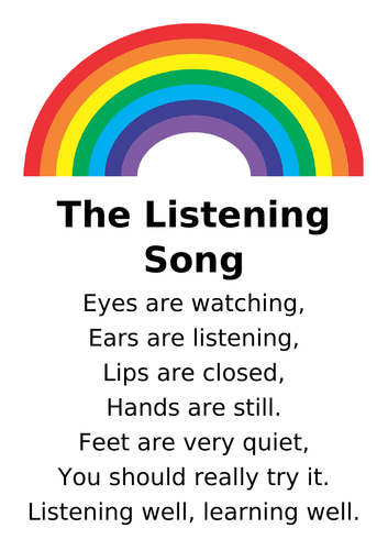 The Listening Song | Teaching Resources