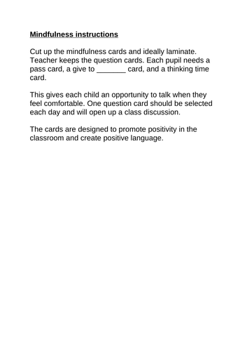 Back to school mindfulness | Teaching Resources