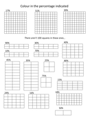 Shade the given Percentage | Teaching Resources