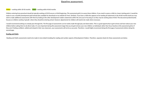 Assessment EYFS baseline and phonics | Teaching Resources Assessment EYFS baseline and phonics | Teaching Resources