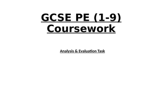 AQA 9-1 GCSE PE - NEA Written Coursework | Teaching Resources