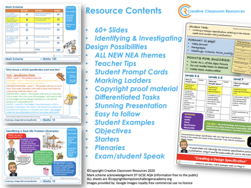 GCSE DT NEA AQA Guide to Section B – Design Brief/Client Needs ...