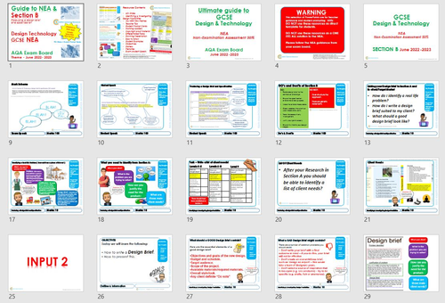GCSE DT NEA AQA Guide to Section B – Design Brief/Client Needs ...