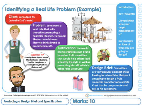 GCSE DT NEA AQA Guide to Section B – Design Brief/Client Needs ...