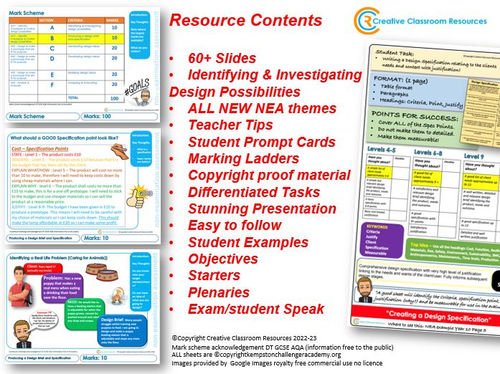 GCSE DT NEA AQA Guide to Section B – Design Brief/Client Needs ...