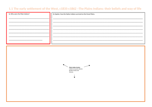 Edexcel American West, Revision, Homework and Intervention sheets ...