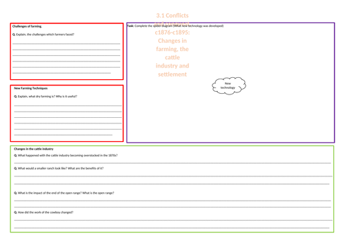 Edexcel American West, Revision, Homework and Intervention sheets ...