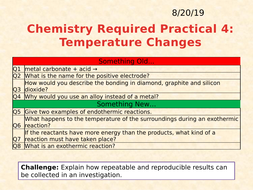 AQA Chemistry Topic 7: Temperature Changes Required Practical by ...