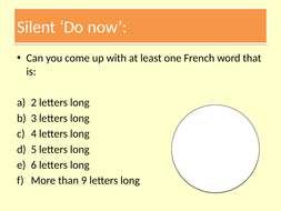 French lesson - verbs - past, present & future tense | Teaching Resources