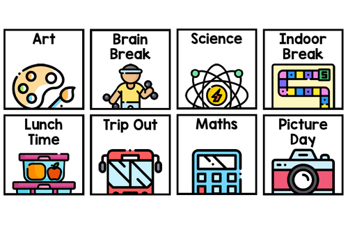 Visual Timetable Cards | Teaching Resources