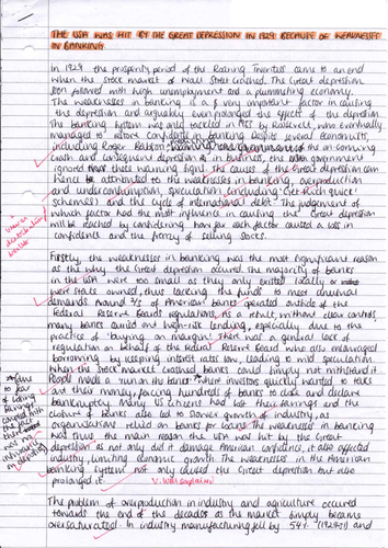 USA Boom, Bust and Recovery essays (6) | Teaching Resources