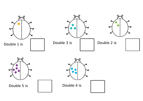 Ladybird Doubles up to 10/20 Worksheets | Teaching Resources