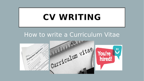 How to Write your CV Assembly/Lesson | Teaching Resources