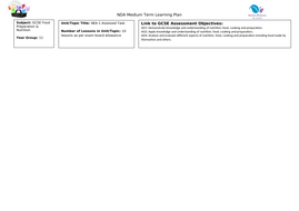 AQA GCSE Food Preparation & Nutrition NEA Tasks Schemes of Learning by ...