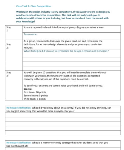 Elements & Principles Of Design | Scheme Of Work | Teaching | Classwork ...