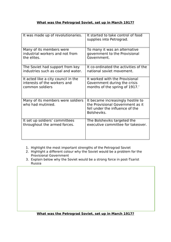 CIE iGCSE Russia Depth Study | Teaching Resources