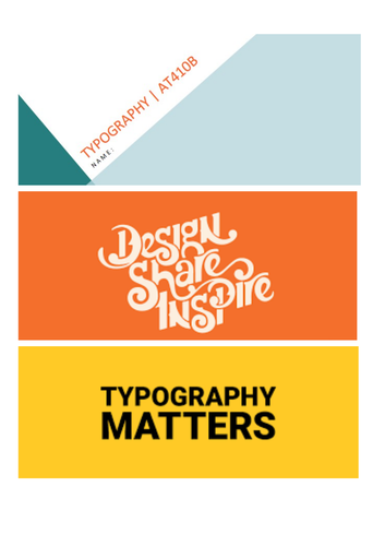 Typography | Workbook | Assessment | Teaching | Teaching Resources