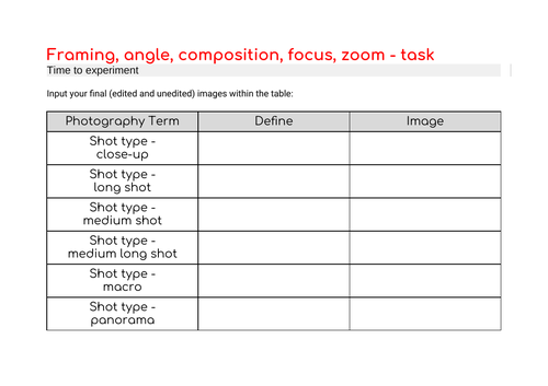 BTEC LEVEL 3 Media Extended Diploma | Unit 27: Digital Photography ...