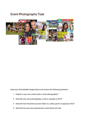 BTEC LEVEL 3 Media Extended Diploma | Unit 27: Digital Photography ...