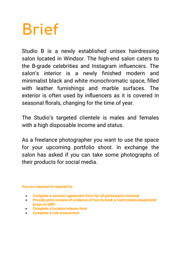 BTEC LEVEL 3 Media Extended Diploma | Unit 27: Digital Photography ...