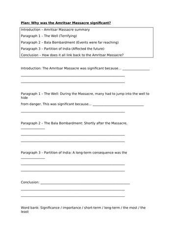 Amritsar Massacre Outstanding Lesson | Teaching Resources