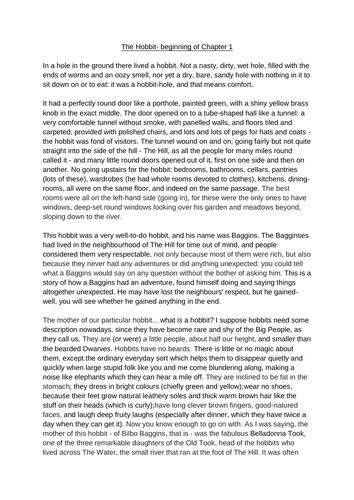 English- The Hobbit- Whole-Class Guided Reading | Teaching Resources