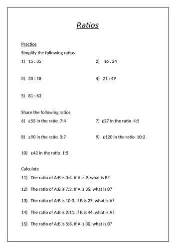 10 GCSE Foundation Number Worksheets | Teaching Resources