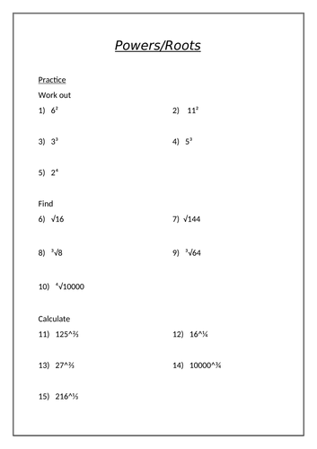 10 GCSE Foundation Number Worksheets | Teaching Resources