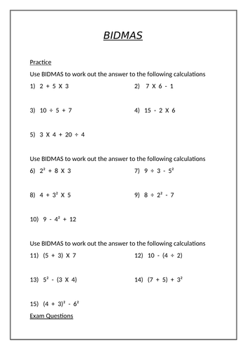 10 GCSE Foundation Number Worksheets | Teaching Resources