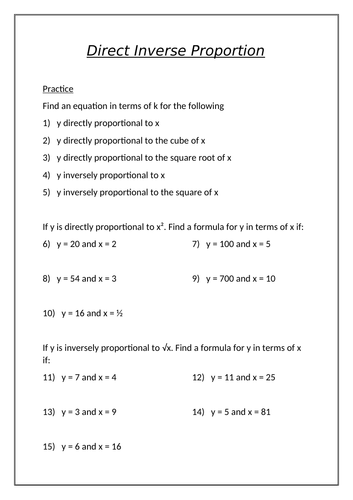 10 GCSE Higher Algebra Worksheets | Teaching Resources