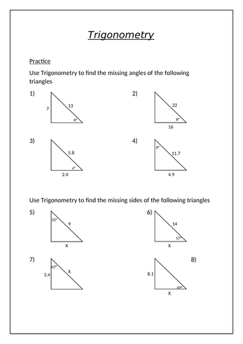 10 GCSE Foundation Geometry Worksheets | Teaching Resources