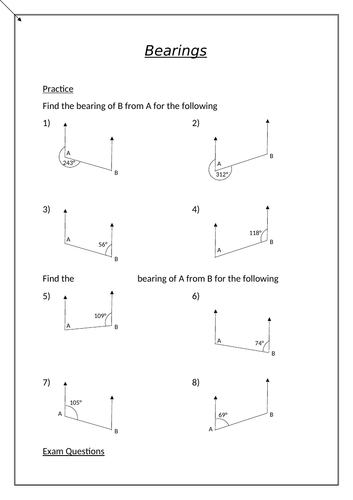 10 GCSE Foundation Geometry Worksheets | Teaching Resources