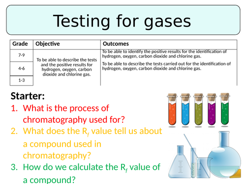 NEW AQA GCSE (2016) Chemistry - Testing for gases | Teaching Resources