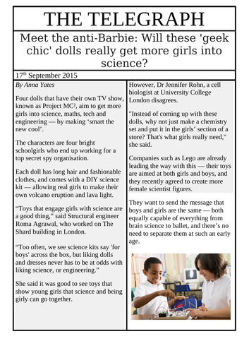 English- Features of newspaper articles- Journalistic Writing KS2 ...