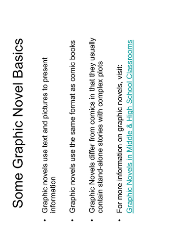 Graphic Novel / Comic Strip Unit of Work | Teaching Resources