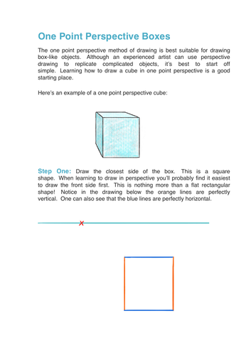 One point perspective | Literacy Task | Guidance Sheet | Literacy Test ...