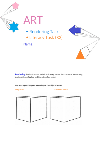 One point perspective | Literacy Task | Guidance Sheet | Literacy Test ...