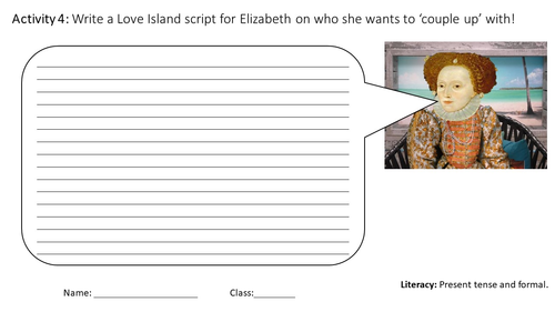 Love Island: Who should Queen Elizabeth I marry? | Teaching Resources