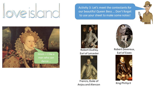 Love Island: Who should Queen Elizabeth I marry? | Teaching Resources