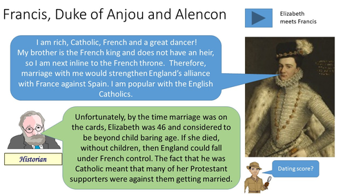 Love Island: Who should Queen Elizabeth I marry? | Teaching Resources