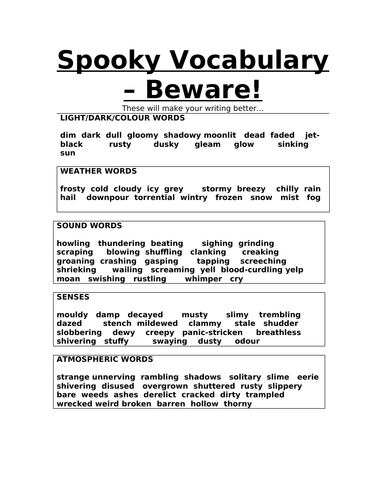 Halloween Haunted House Creative Writing | Teaching Resources