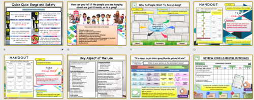 Gangs + Criminal Behaviour + Personal Safety | Teaching Resources