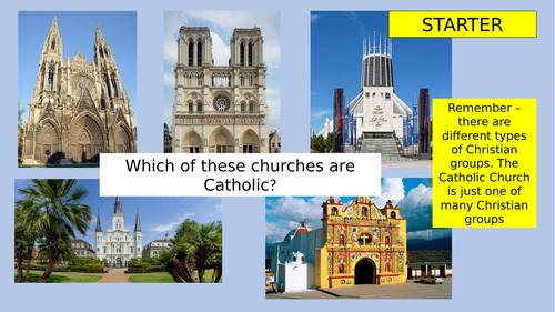 EDEXCEL A Design of Catholic churches | Teaching Resources