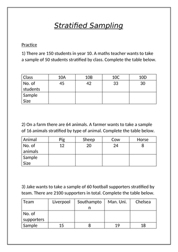 10 GCSE Foundation Statistics Worksheets | Teaching Resources