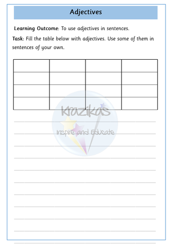 Adjectives | Teaching Resources
