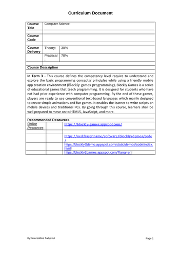 Curriculum Computer Science For Year 7 Computational Thinking And Blockly Block Programming