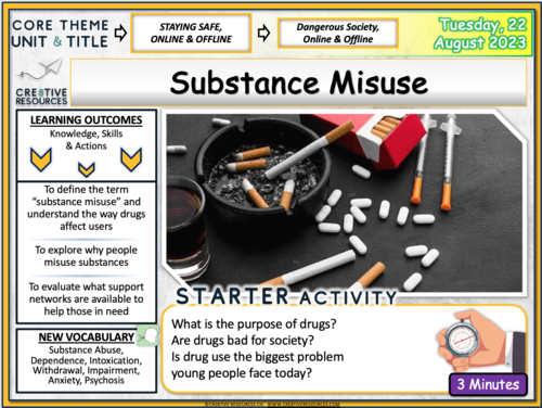 Substance Misuse - Drugs Education | Teaching Resources