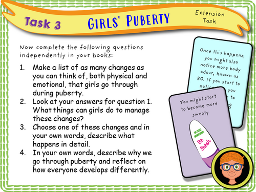Girls' Puberty PSHE | Teaching Resources