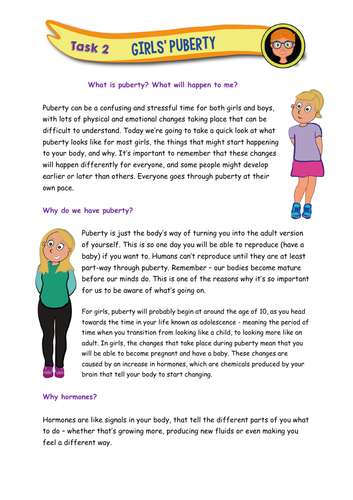 Girls' Puberty PSHE | Teaching Resources