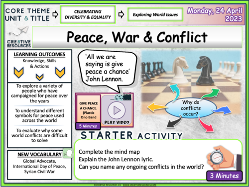 Peace War and Conflict | Teaching Resources